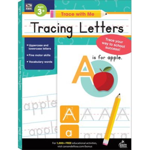Thinking Kids | Other | Carson Dellosa Trace With Me Tracing Letters ...